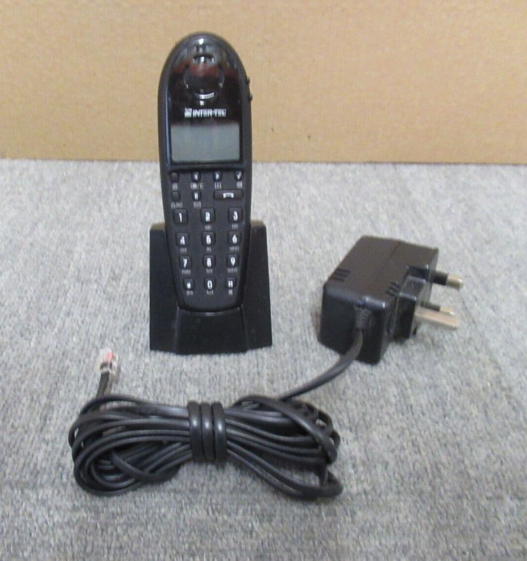 Inter-tel 2040 DECT Telephone Handset Desk Stand Chargering Cradle & AC ...
