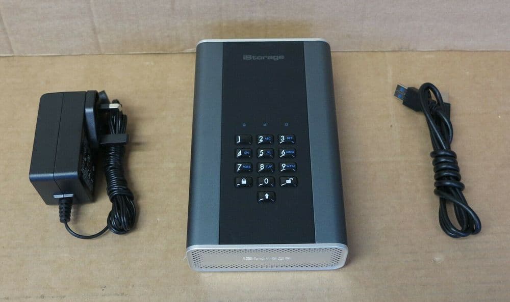 iStorage diskAshur DT2 8TB USB 3 1 Encrypted External HDD IS-DT2-256-800-C