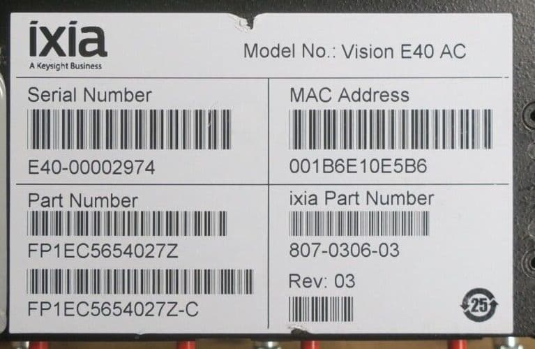 Ixia Vision Edge 40 E40 AC 48x 1/10Gb SFP 6x 40Gb QSFP Network Packet ...