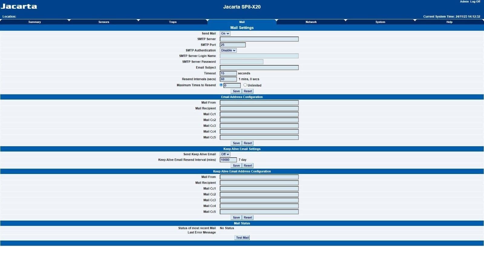 Jacarta SP8-X20 SNMP and Web Enabled Intelligent Monitoring Device JAC ...