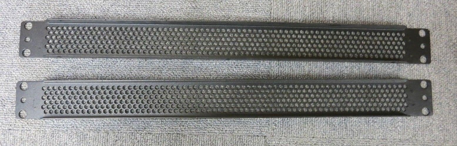 Job Lot 2 x Black 1U Vented Blank Panel For Comms Data Server Racks