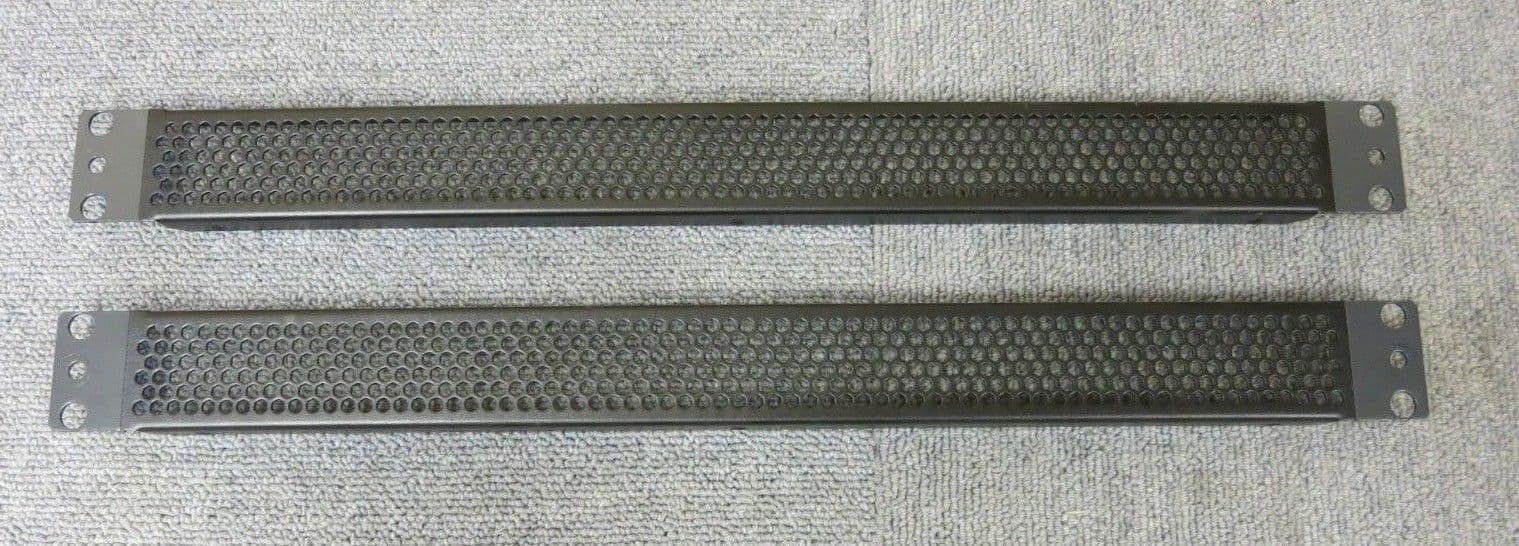 Job Lot 2 x Black 1U Vented Blank Panel For Comms Data Server Racks