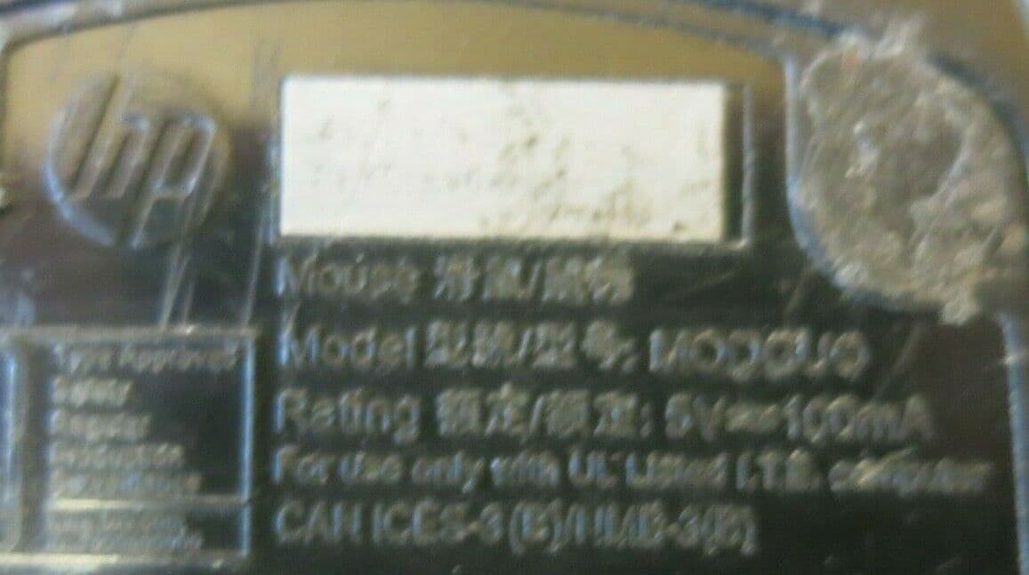 Job Lot 2 x HP MODGUO Black USB Wired 3 Button Optical Scroll Wheel Mouse