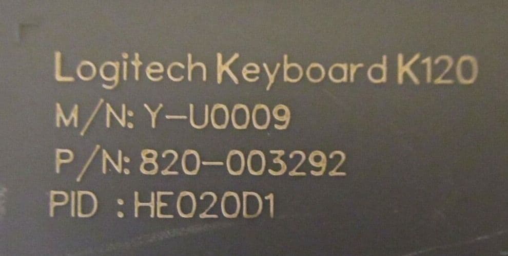 Job Lot 2 x Logitech K120 820-003292 Standard USB Wired Black UK QWERTY ...