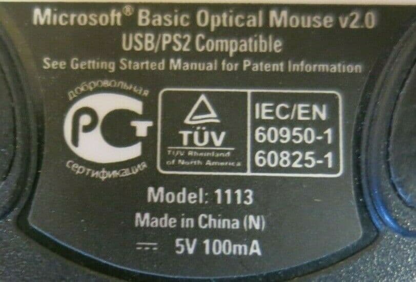 Job Lot 2 x Microsoft 1113 Black USB Wired 3 Button Optical Scroll ...