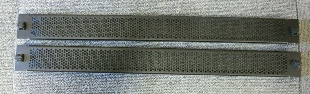 Job Lot 2 x Server Rack Cabinet Black 1U 19" Vented Blanking Panel