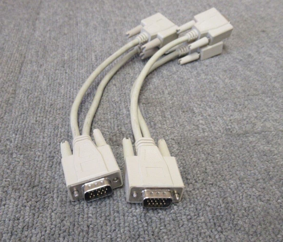 Job Lot 2 x VGA 15-Pin Male To Dual VGA 15-Pin Female Splitter Cable