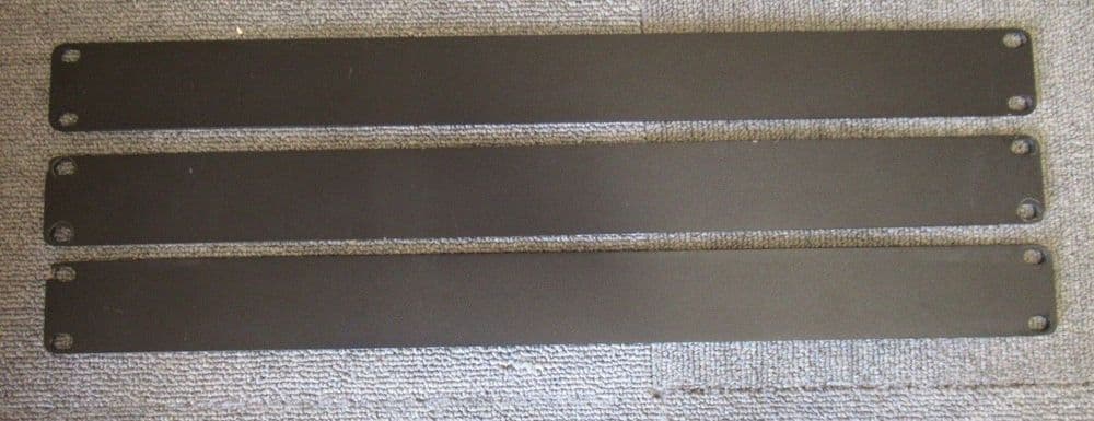Job Lot 3 x 1U 19" Flat Black Metal Rack Blanking Plate Panel