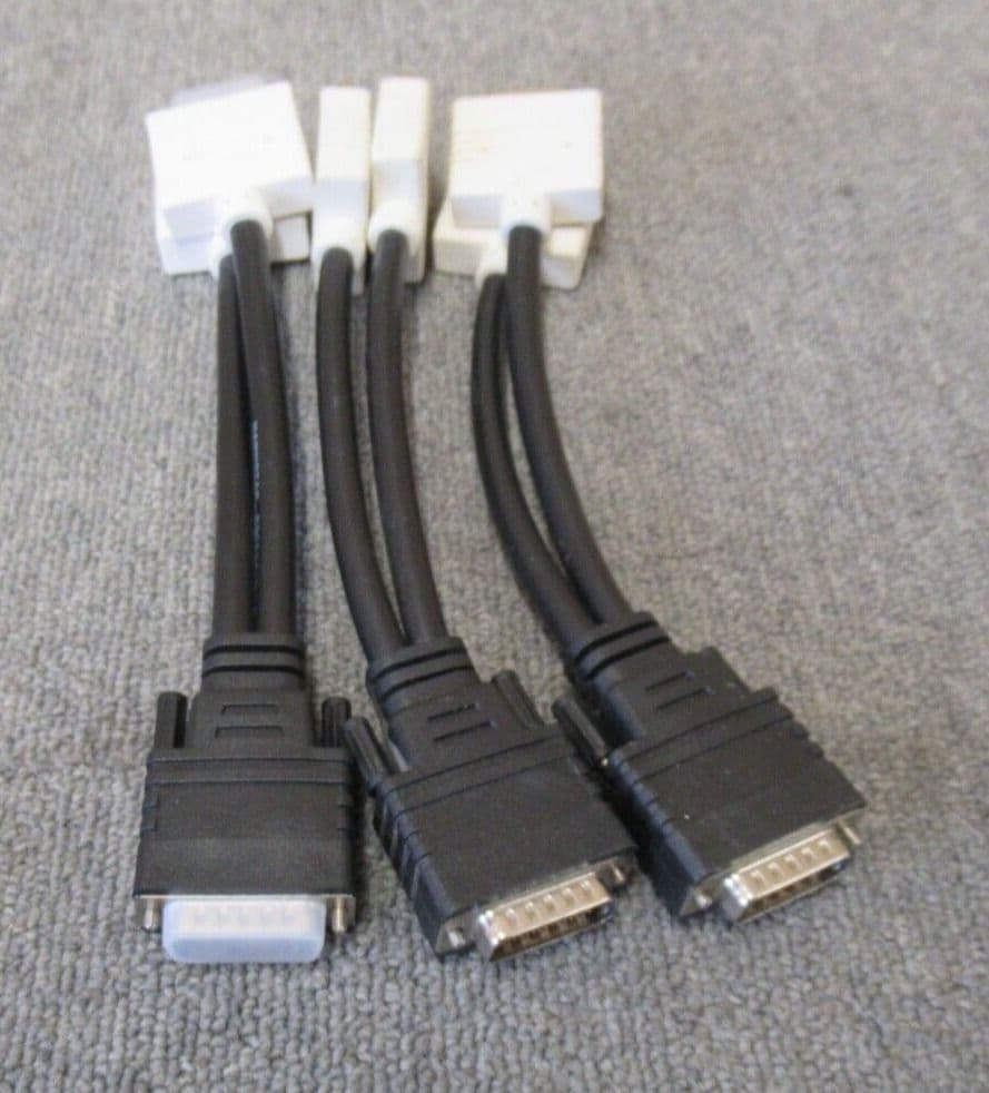 Job Lot 3 x Dell H9361 DMS 59-Pin Male To Dual DVI-I Female Splitter Cable