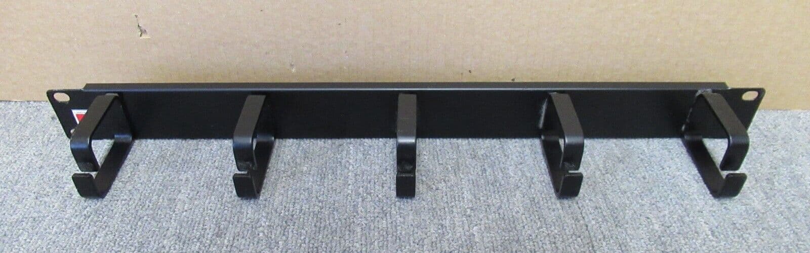 Job Lot 3 x Lindy 1U 19" 5 Ring Cable Tidy Management Panel Vertical Black