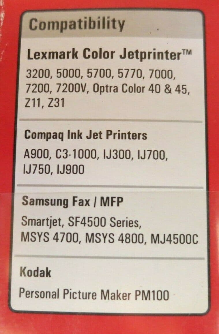 Job Lot 3 x New Lexmark 12A1980 80 Genuine Colour Inkjet Ink Cartridge