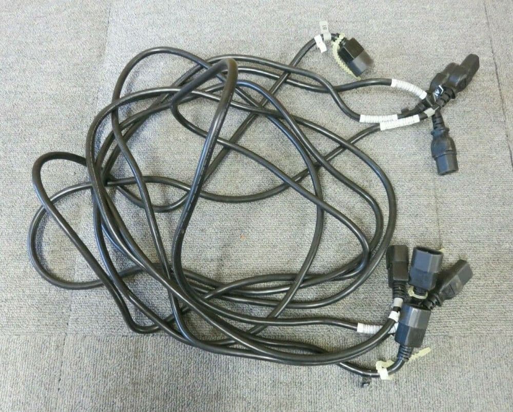 Job Lot 4 x HP 142263-001 2M Black IEC Power Extension Cable C13 To C14 ...