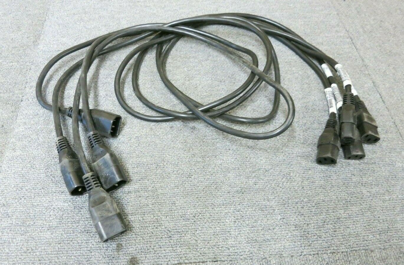 Job Lot 4 x HP 142263-006 Black 2FT AC Power Extension Cable C14 To C13