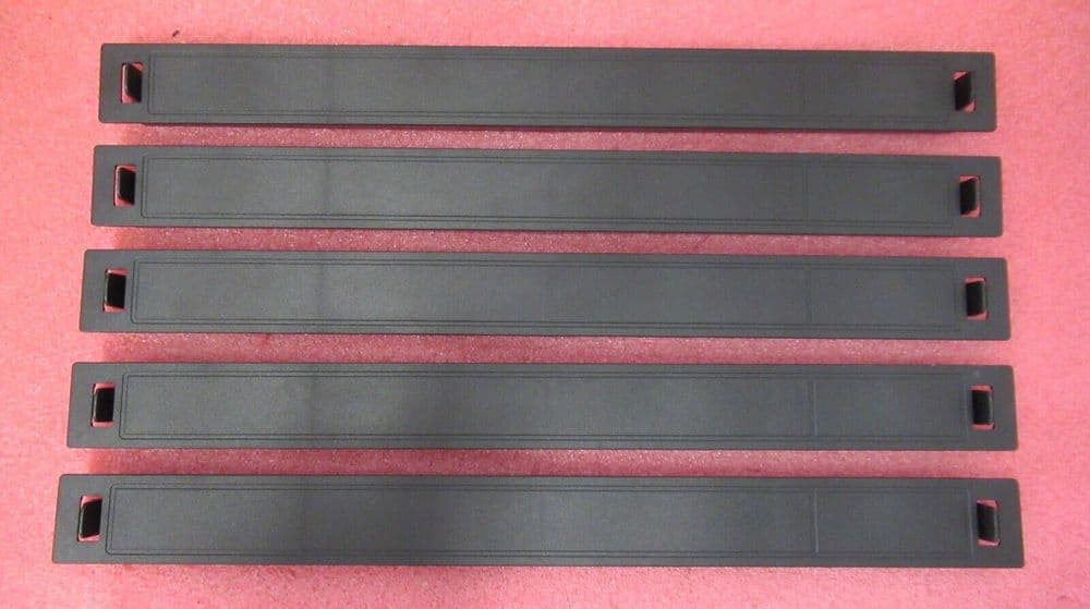 Job Lot 5 x 1U 19" Black Plastic Rack Filler Cabinet Blanking Plate Panel