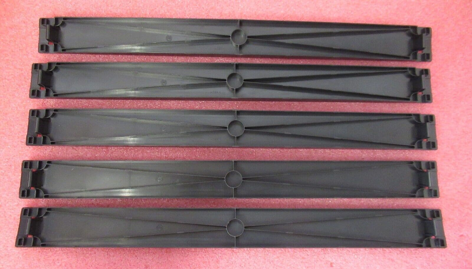 Job Lot 5 x 1U 19" Black Plastic Rack Filler Cabinet Blanking Plate Panel