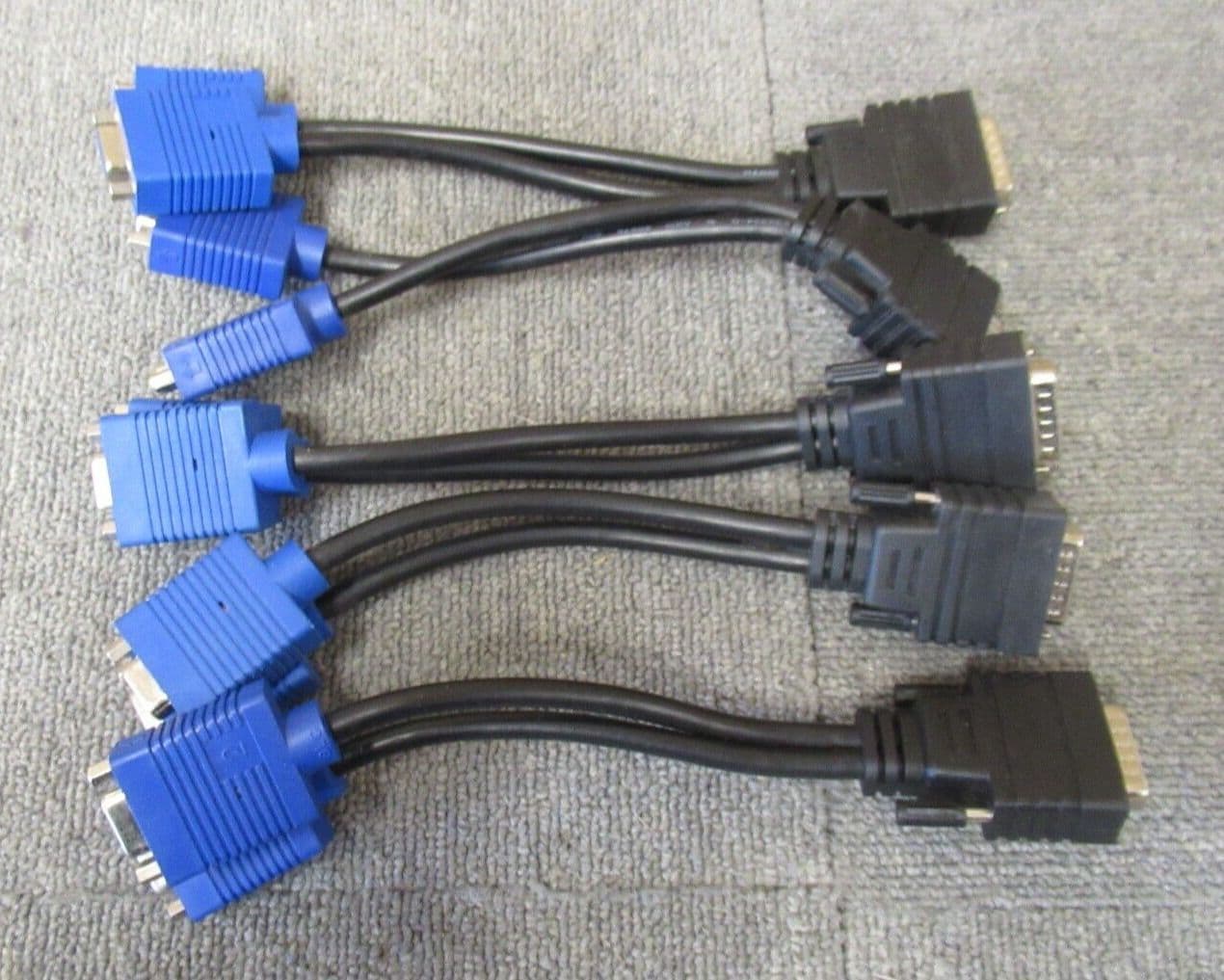 Job Lot 5 x Dell G9438 DMS 59-Pin Male To Dual VGA 15-Pin Female ...