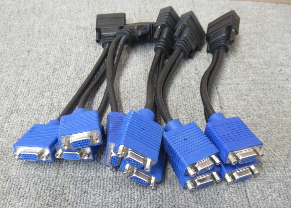 Job Lot 5 x Dell G9438 DMS 59-Pin Male To Dual VGA 15-Pin Female ...