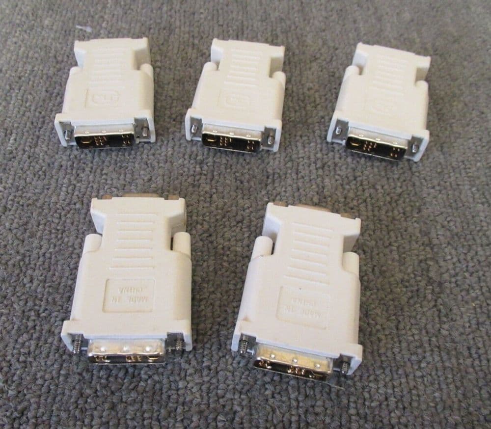 Job Lot 5 x Dell J8461 DVI-A Male To VGA 15-Pin Female Cable Adapter ...
