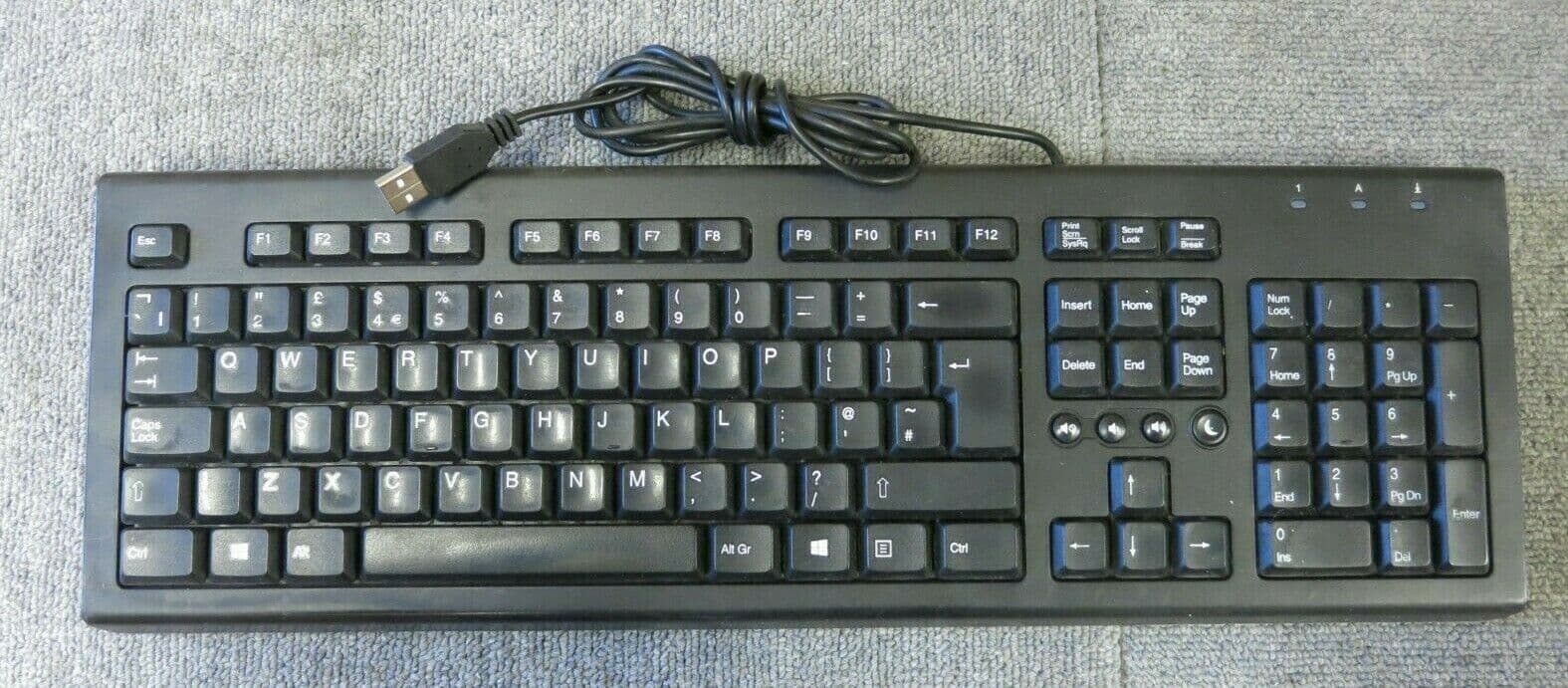 Job Lot 5 x HP 697737-031 Wired USB QWERTY UK Multimedia Straight ...