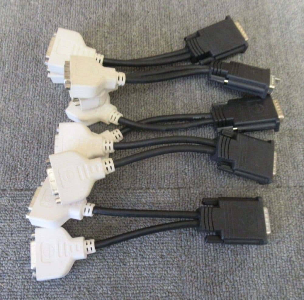 Job Lot 5 x Molex DMS 59-Pin Male To Dual DVI-I Female Splitter Cable