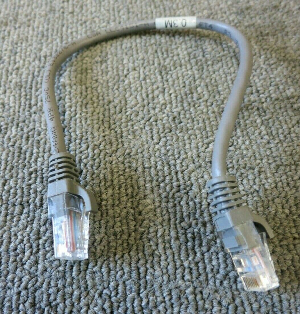 Job Lot 57 x Dark Grey 0 3M Cat5e RJ45 Male Ethernet UTP Patch Lead Cable