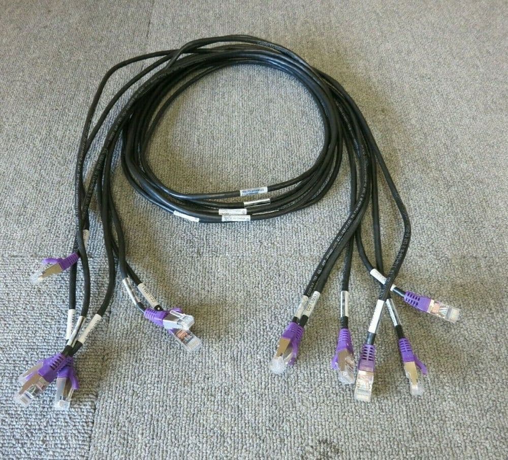 Job Lot 6 x IBM EMC 45W9323 CC1-UMA1 RJ45 To RJ45 Ethernet Patch Cable 64"