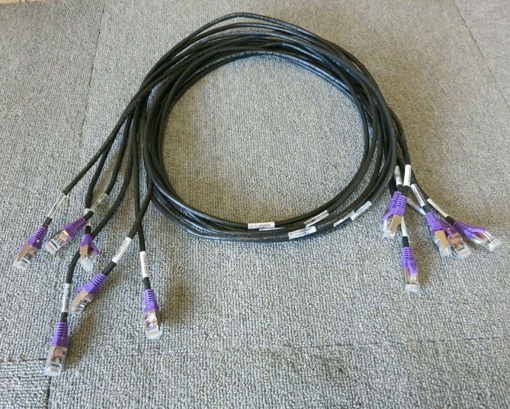 Job Lot 6 x IBM EMC 45W9324 CC2-UMA2 RJ45 To RJ45 Ethernet Patch Cable 64"
