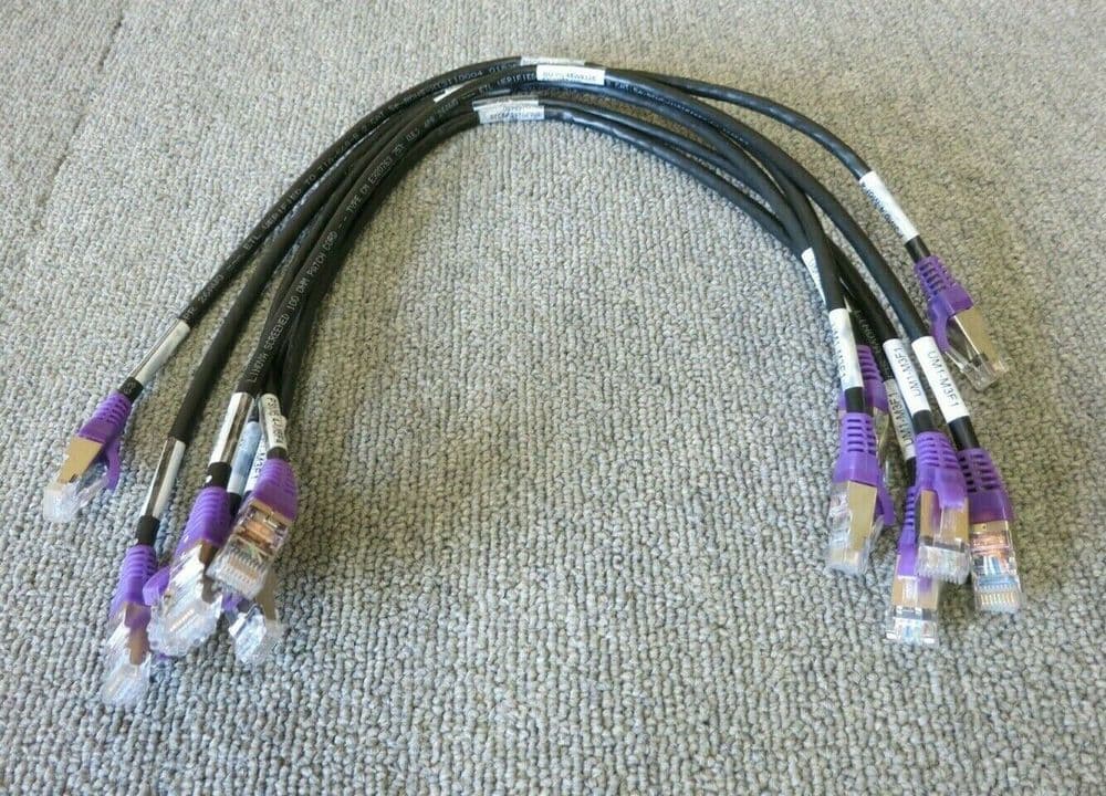 Job Lot 6 x IBM EMC 45W9325 UM1-M3F1 RJ45 To RJ45 Ethernet Patch Cable 20"