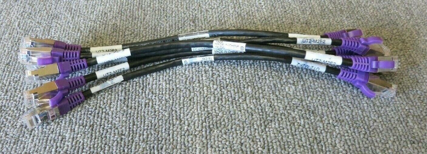 Job Lot 6 x IBM EMC 45W9328 UT2-M2F2 RJ45 To RJ45 Ethernet Patch Cable 11"