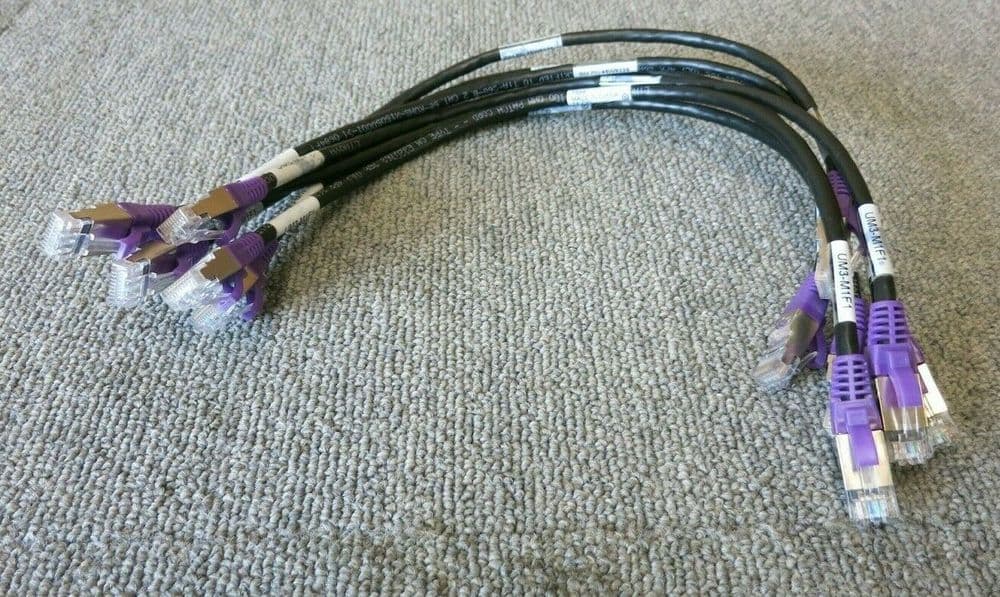 Job Lot 6 x IBM EMC 45W9329 UM3-M1F1 RJ45 To RJ45 Ethernet Patch Cable 16"