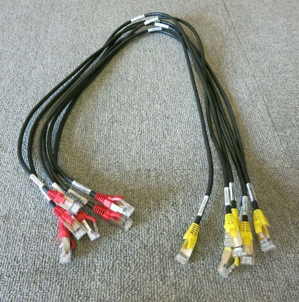 Job Lot 6 x IBM EMC 45W9363 M3A2-M2A1 RJ45 To RJ45 Ethernet Patch Cable 36"