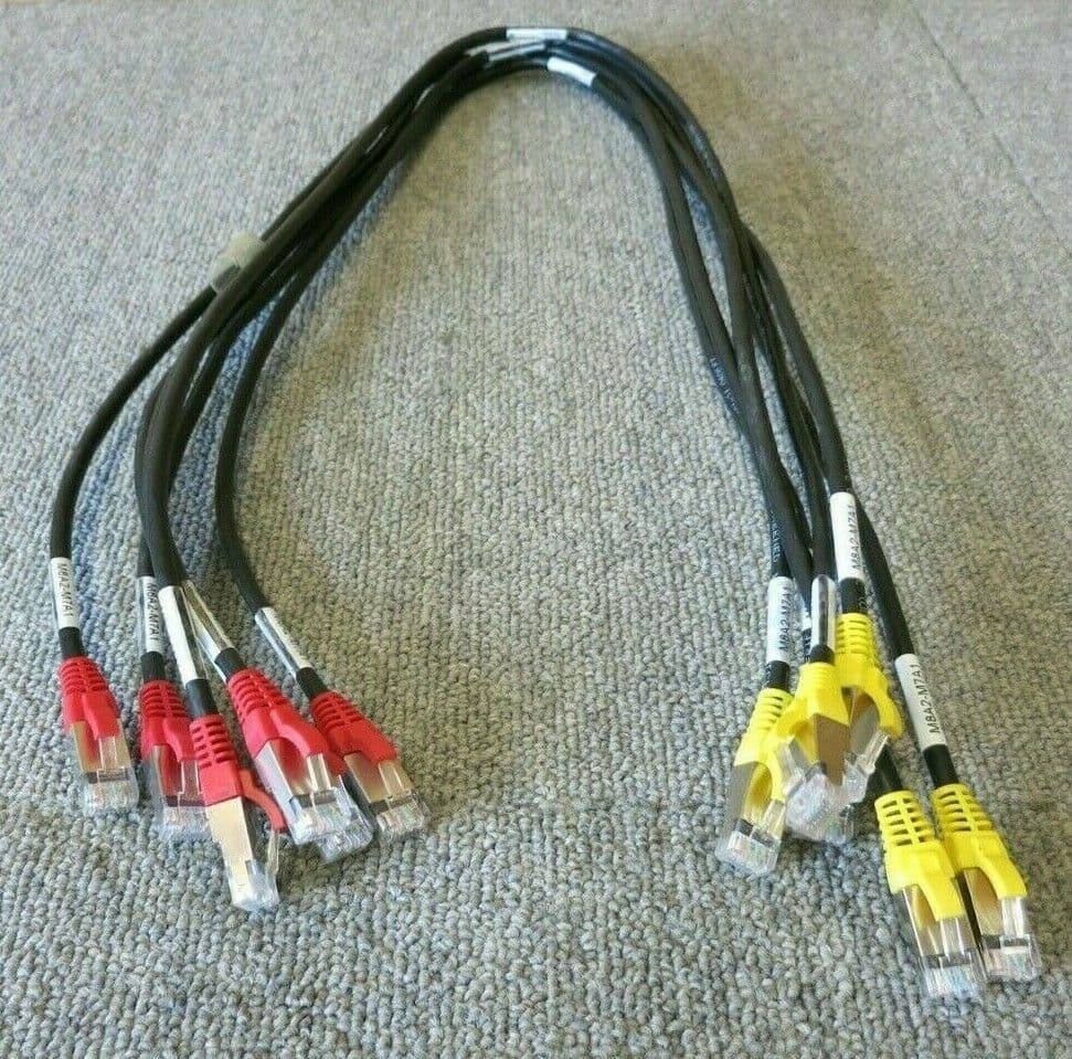Job Lot 6 x IBM EMC 45W9368 M8A2-M7A1 RJ45 To RJ45 Ethernet Patch Cable 35"