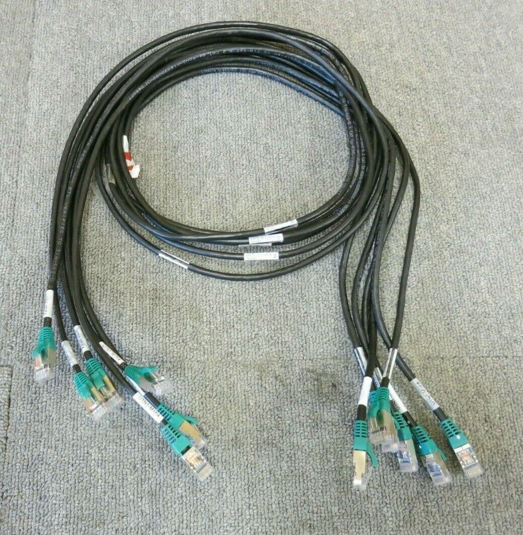 Job Lot 6 x IBM EMC 45W9769 U1N1-M1F4 RJ45 To RJ45 Ethernet Patch Cable 60"