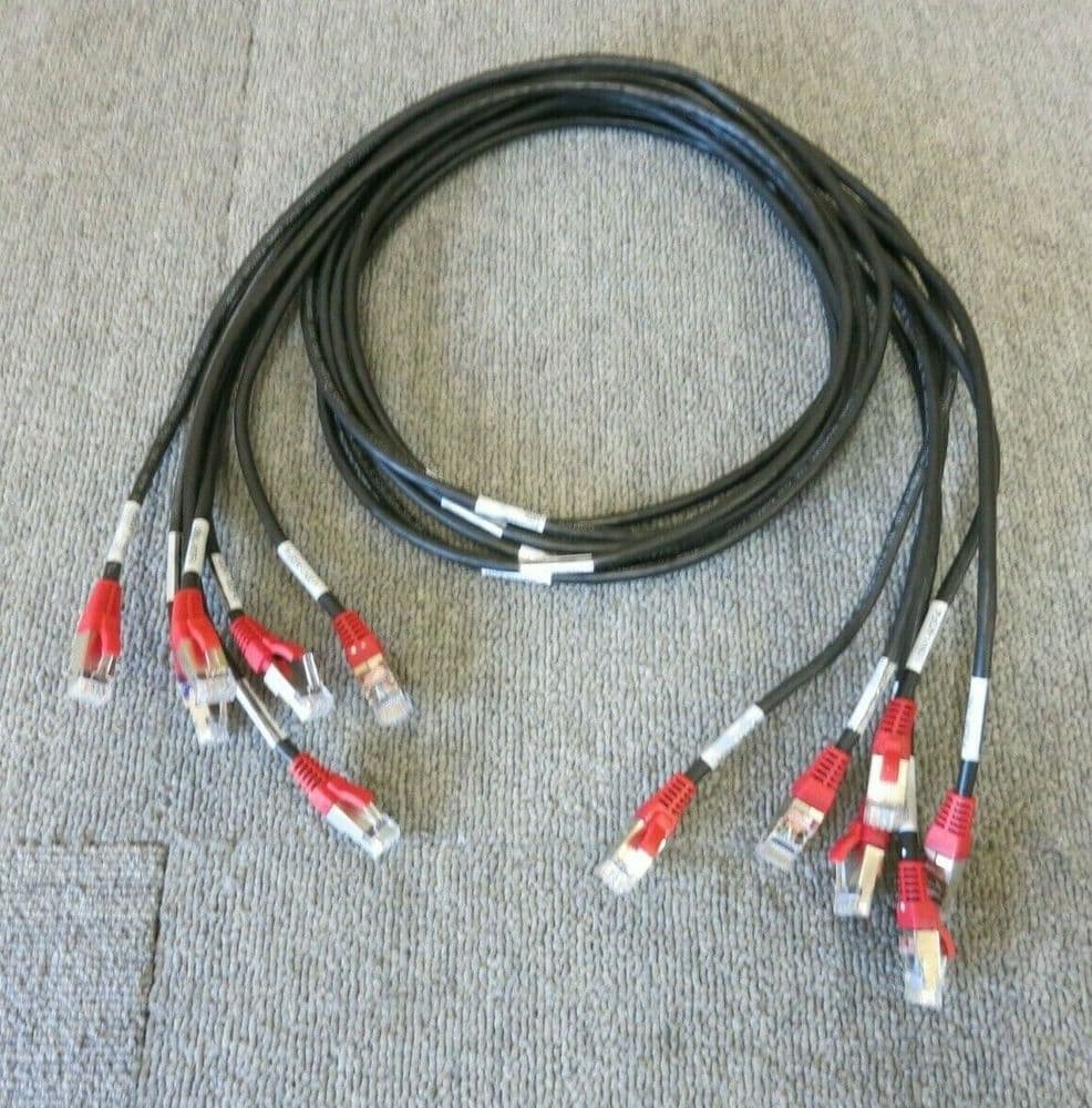 Job Lot 6 x IBM EMC 45W9771 U3N1-M3F4 RJ45 To RJ45 Ethernet Patch Cable 55"