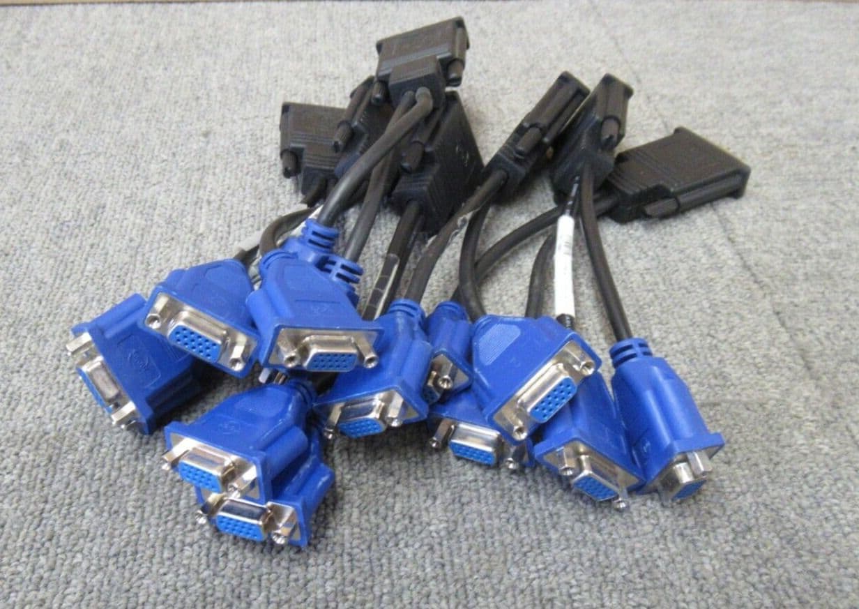Job Lot 7 x Dell G9438 DMS 59-Pin Male To Dual VGA 15-Pin Female ...