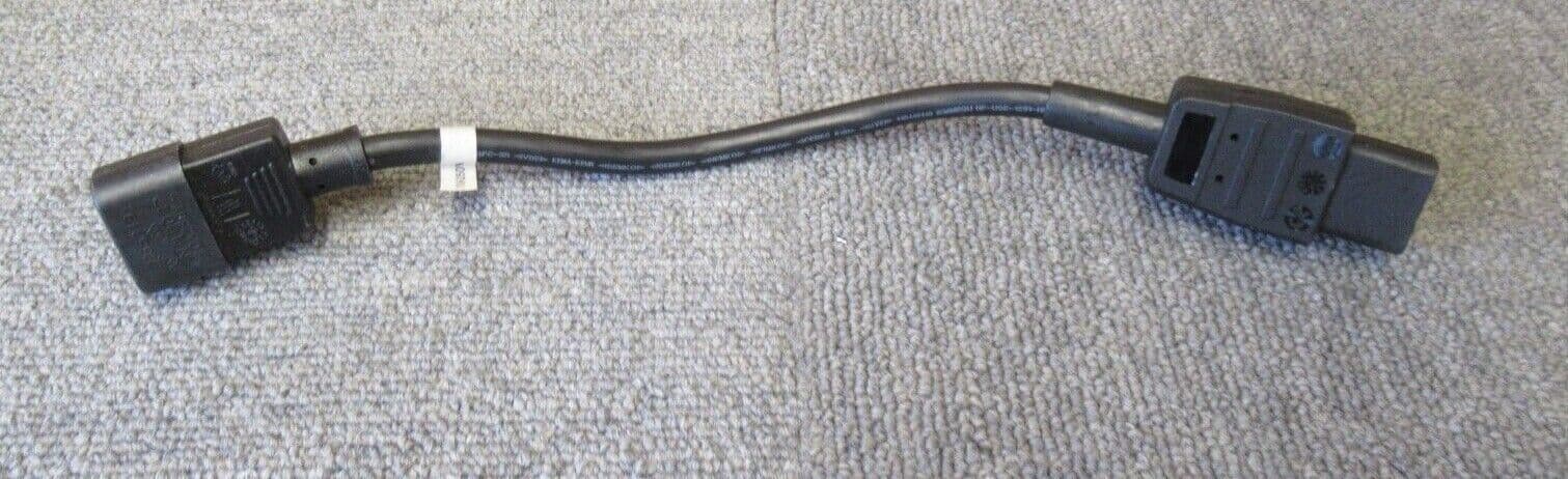 Job Lot 7 x Power Extension Cable 0 3M Black IEC C14 Male to IEC C13 Female