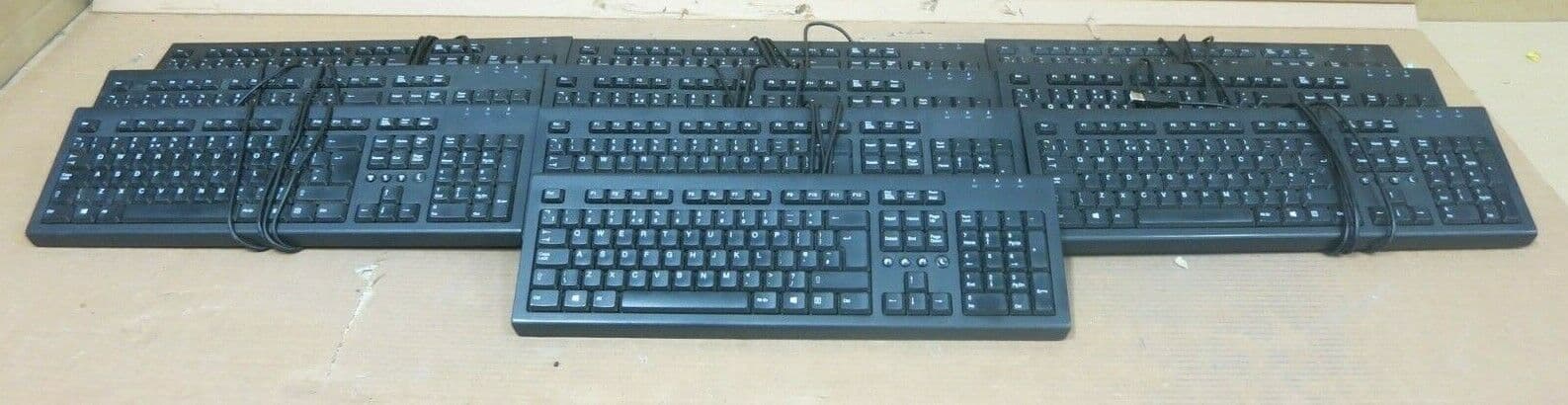 Joblot 10 x HP 697737-031 Keyboard USB Wired QWERTY UK Multimedia