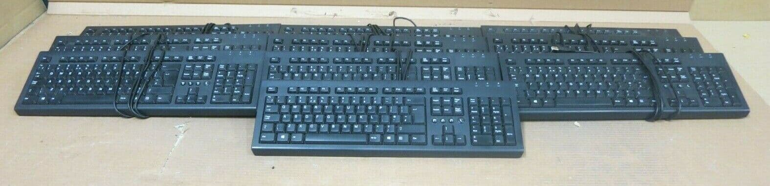 Joblot 10 x HP 697737-031 Keyboard USB Wired QWERTY UK Multimedia