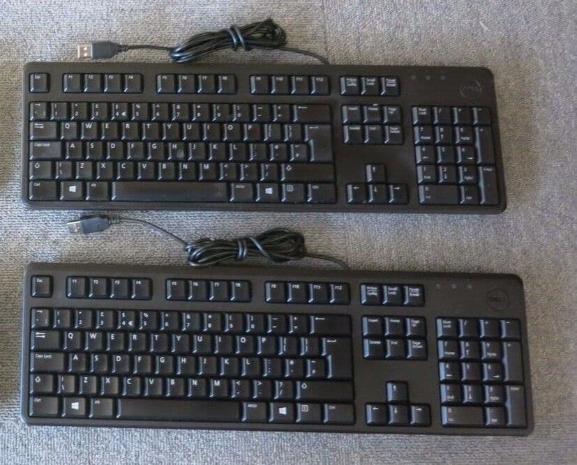 Joblot 2 x Dell DJ491 KB212-B Wired QuietKey Multimedia USB UK Qwerty ...