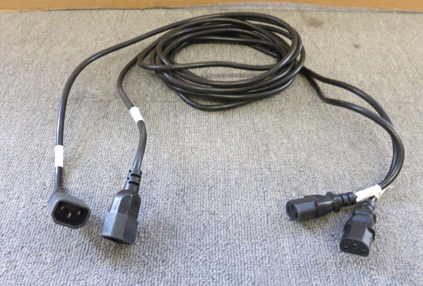 Joblot 2 x Power Extension Cable 3M Black IEC C14 Male to IEC C13 Female