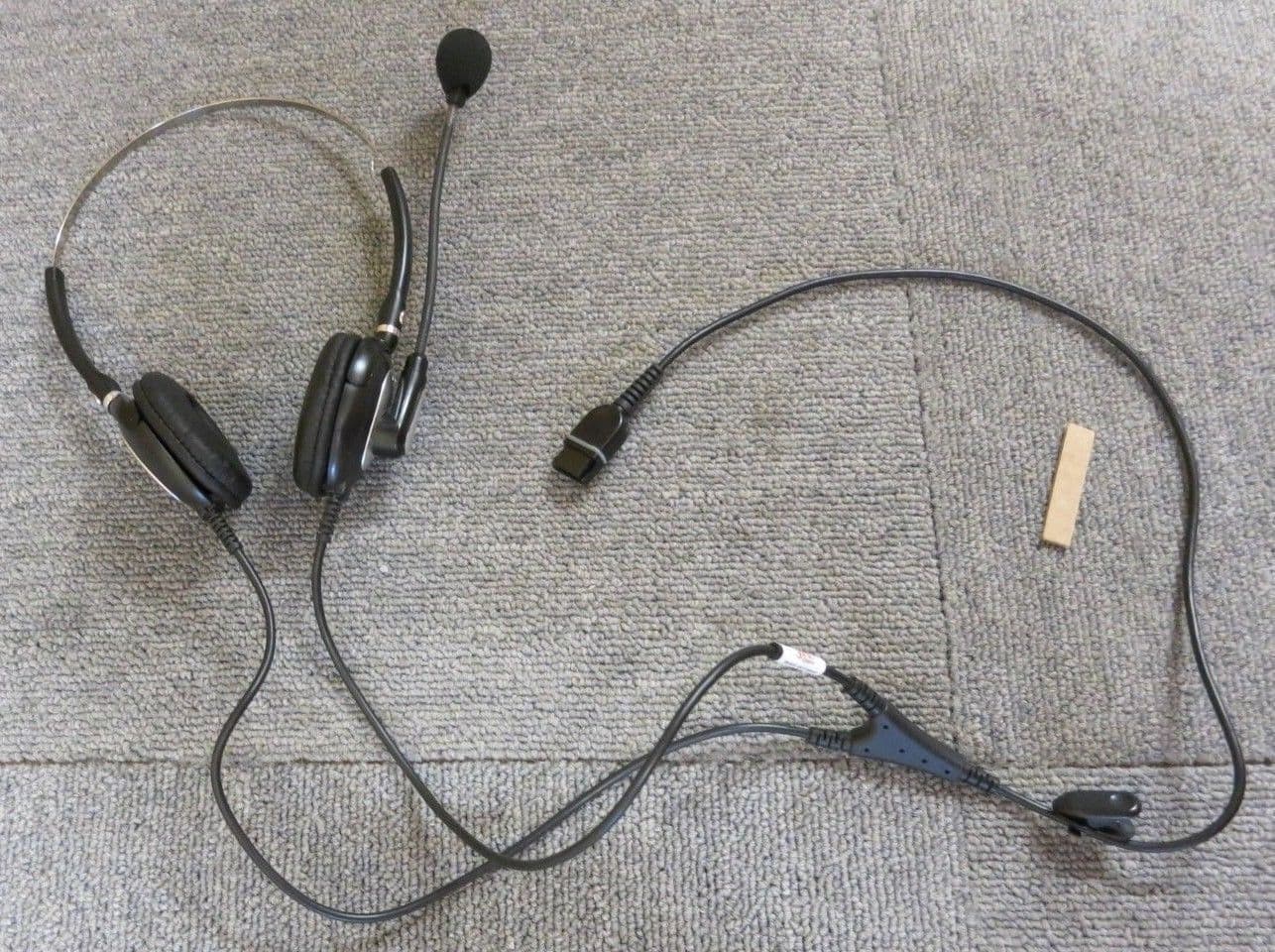 JPL Comms Dual Ear Noise Cancelling Telephone Headset Black