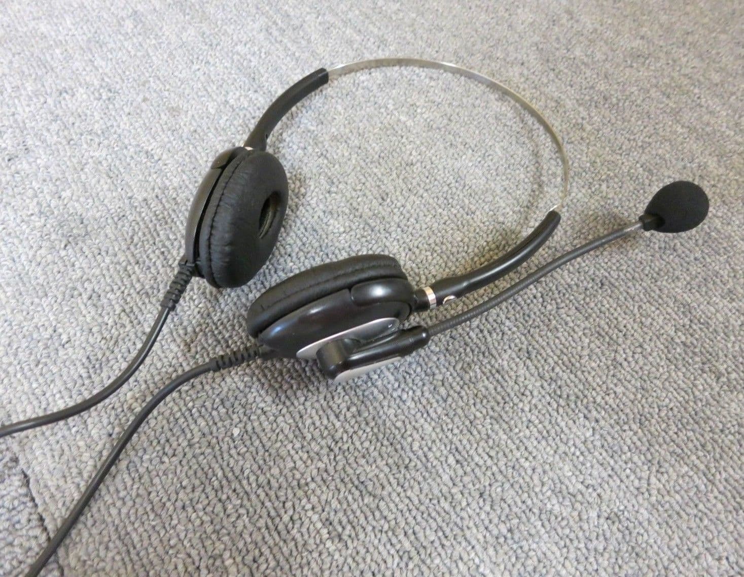 JPL Comms Dual Ear Noise Cancelling Telephone Headset Black