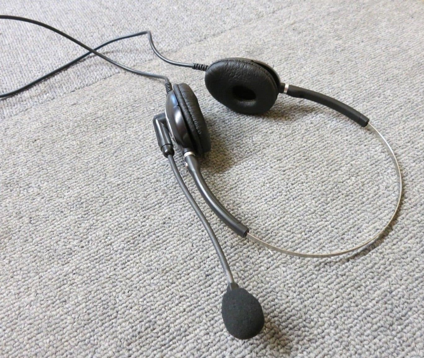 JPL Comms Dual Ear Noise Cancelling Telephone Headset Black