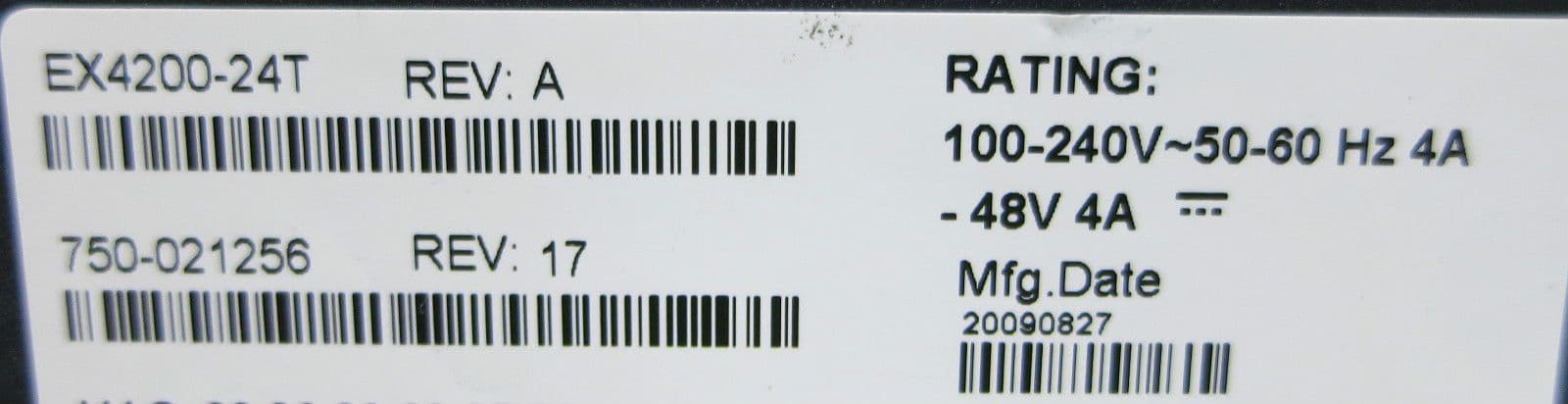 Juniper EX4200-24T EX4200 Series Ethernet Switch 24-Port 8 PORT PoE 2 x PSU