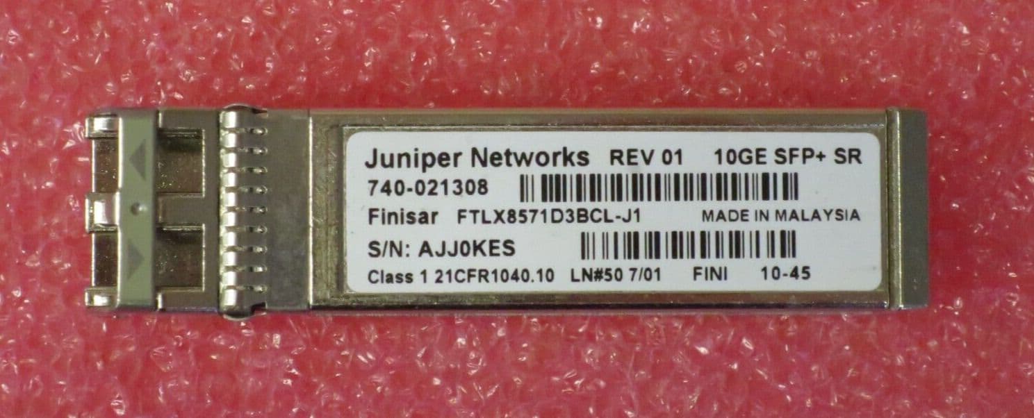 Juniper Finisar 10Gb SR SFP Transceiver Module 740-021308 FTLX8571D3BCL-J1