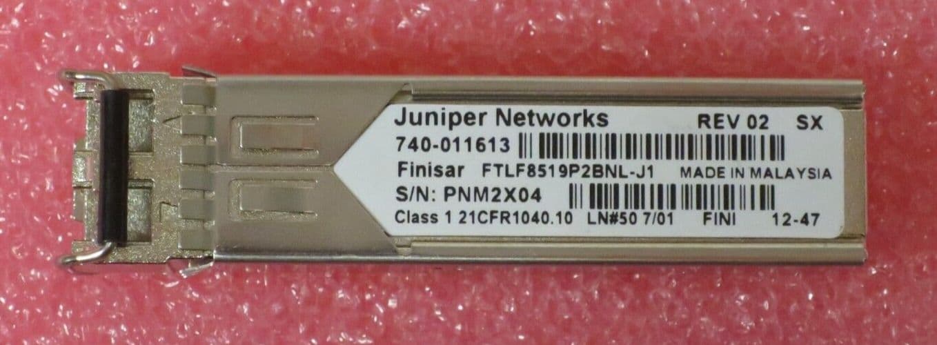 Juniper Finisar FTLF8519P2BNL-J1 1000Base-SX 850nm Transceiver SFP 740 ...