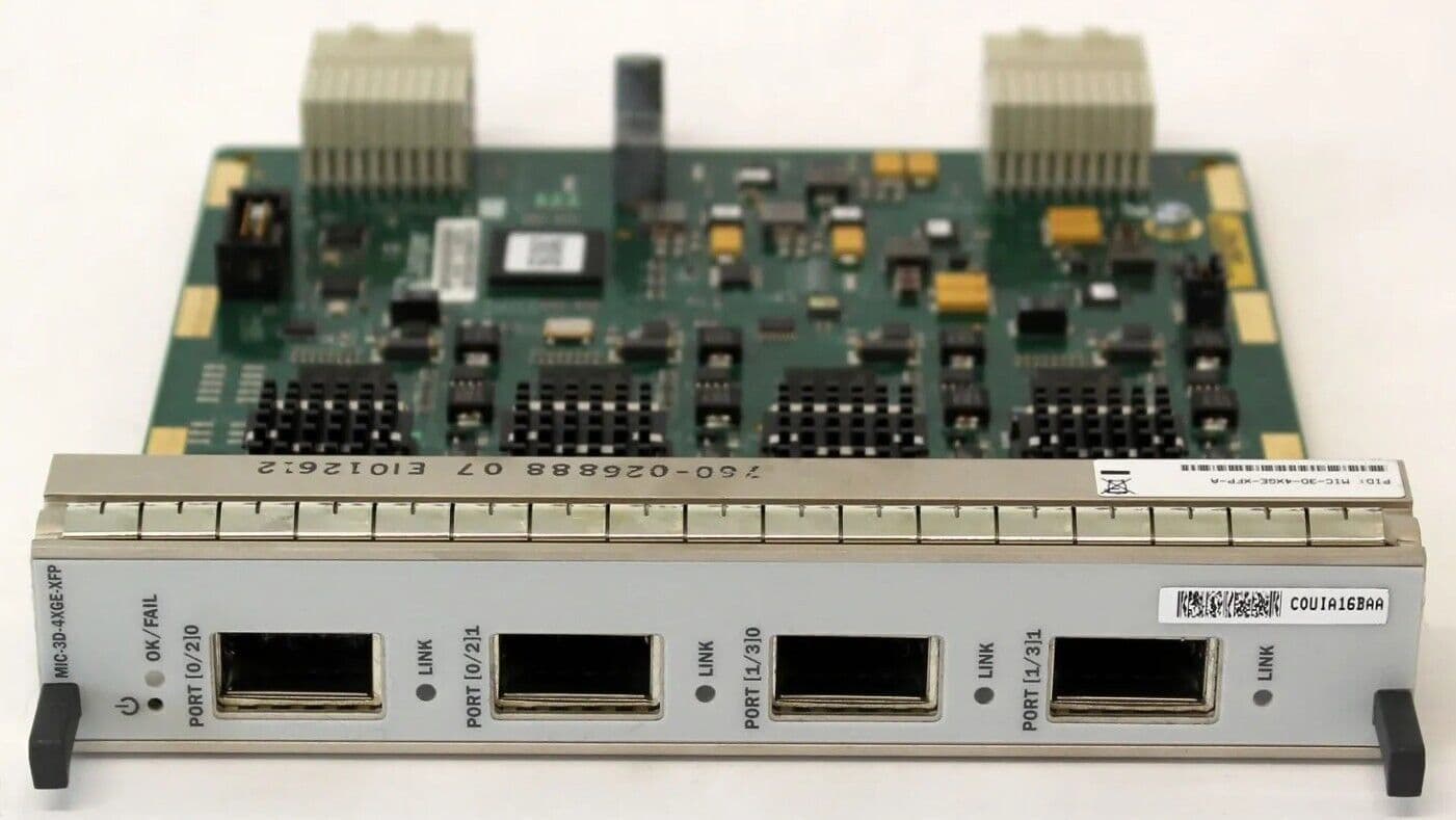 Juniper MIC-3D-4XGE-XFP 4-Port 10 Gigabit Ethernet XFP Modular ...