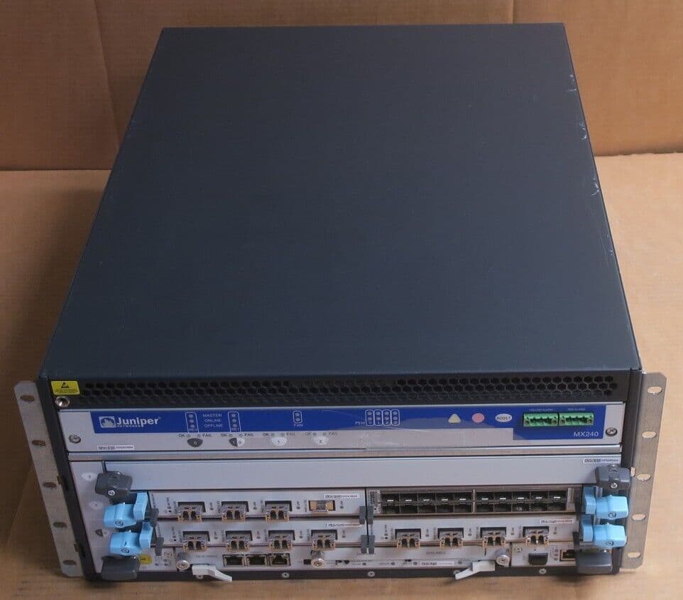 Juniper MX240 Internet Router 3x MIC-3D-4XGE-XFP MIC-3D-20GE-SFP RE-S ...