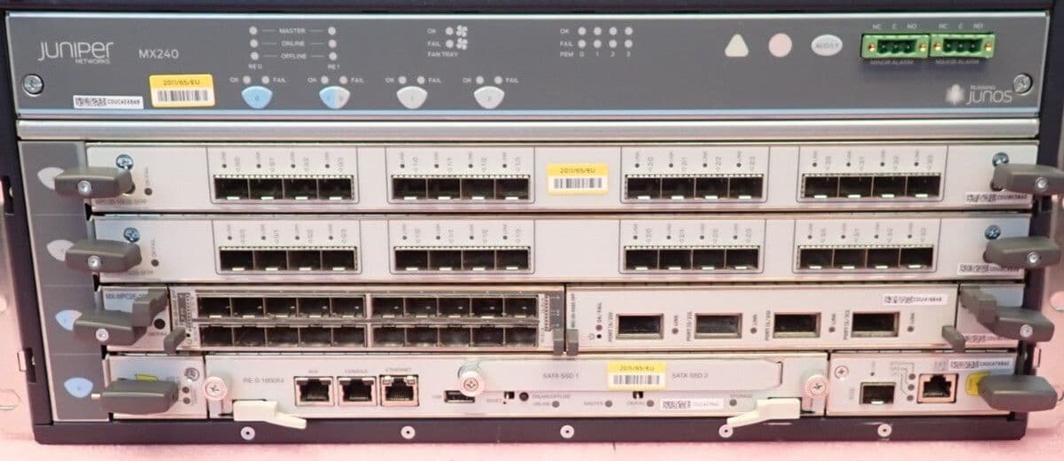 Juniper MX240 Internet Router MIC-3D-4XGE-XFP MIC-3D-20GE-SFP MPC-3D ...
