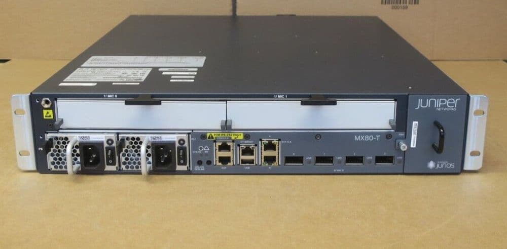 Juniper MX80-T Timing Support Router 4x 10Gb XFP Ports 2x MIC 1x MS-MIC ...